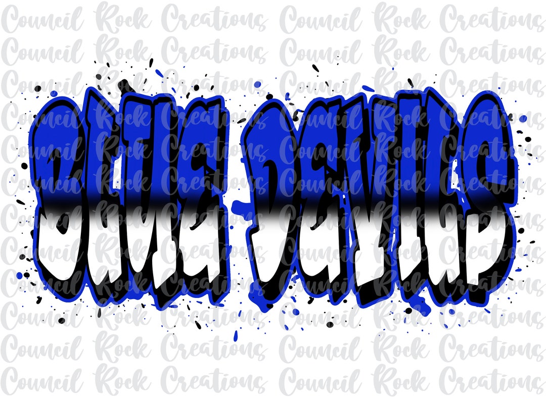 Blue Devils PNG | Graffiti | School Spirit | Digital File | Sublimation ...