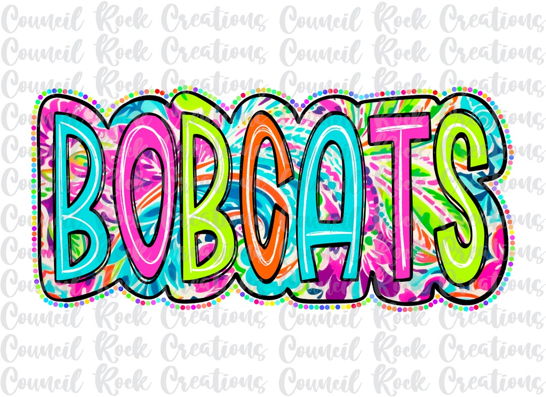 Bobcats PNG, Scribble Doodle, Bright Paisley Floral, School Spirit ...