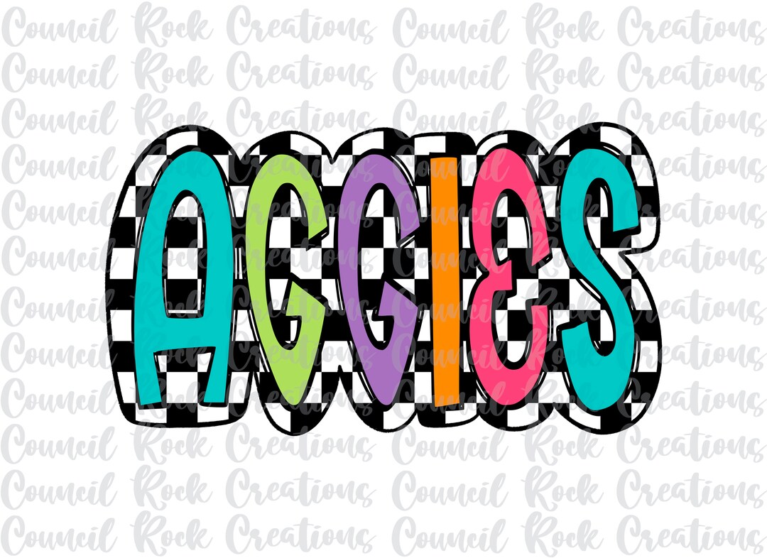 Aggies PNG, Colorful, Checkered, Mascot, School Spirit, Team Spirit ...