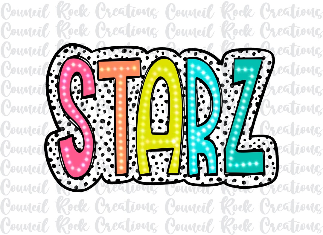 Starz PNG, Colorful, Dalmatian Dots, Mascot, School Spirit, Team Spirit ...