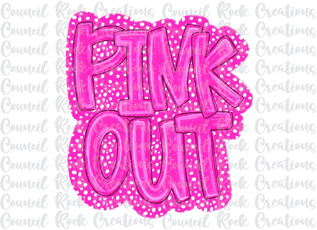 Pink Out Smeary Paint PNG, Dalmatian Dots, Hand Letteredschool Spirit ...