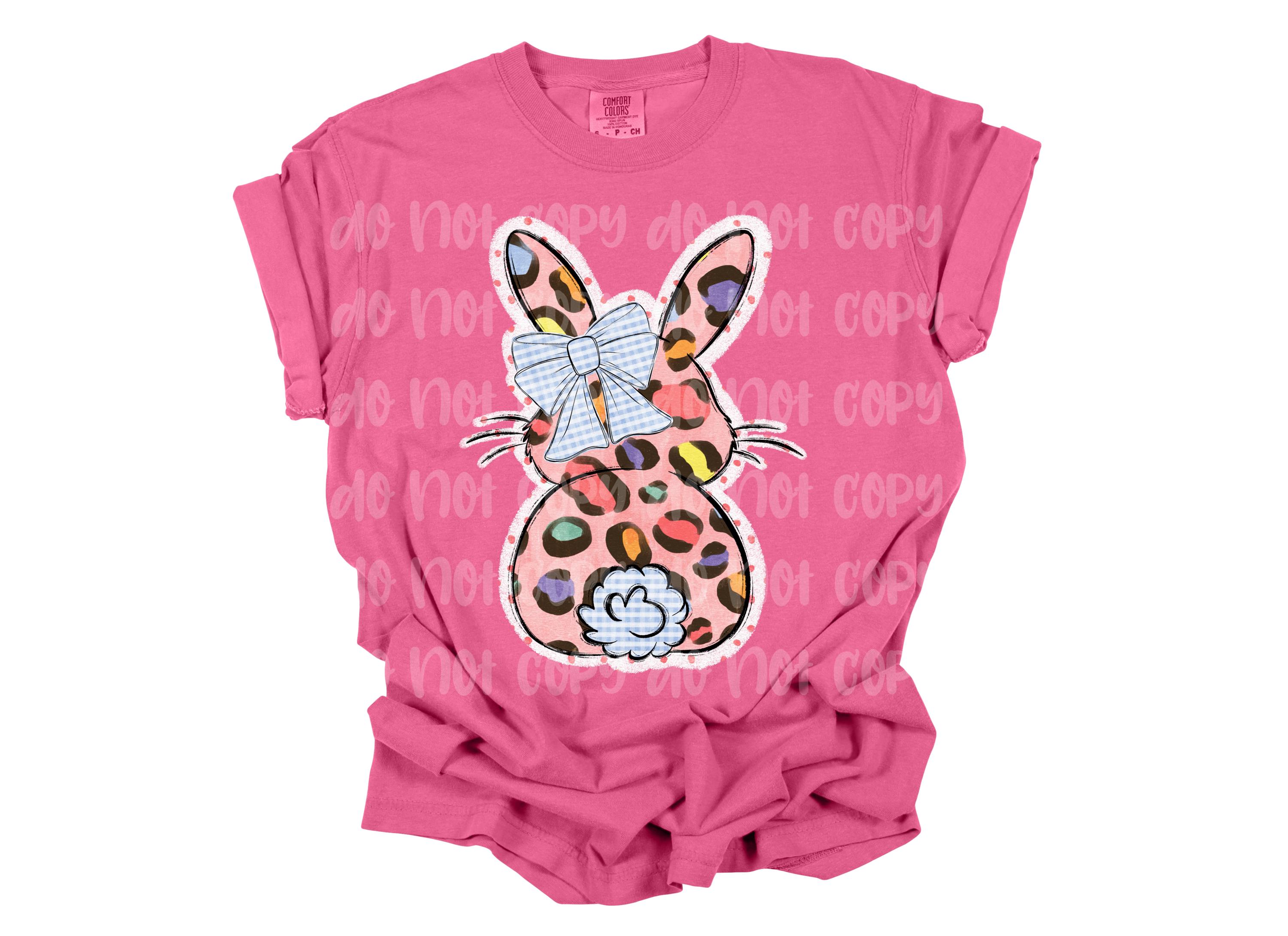 Bunny PNG, Cheetah Print, Gingham Bow, Easter, Digital File ...