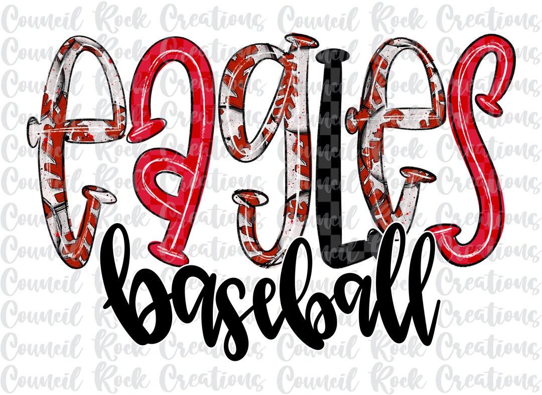 Eagles PNG, Baseball Scribble, Hand Lettered, School Spirit, Team ...