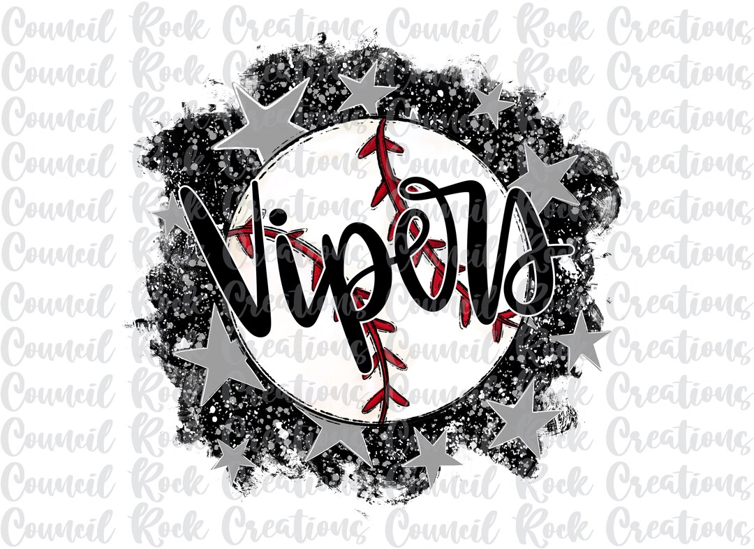 Vipers Baseball PNG | Splatter Background | School Spirit | Digital ...