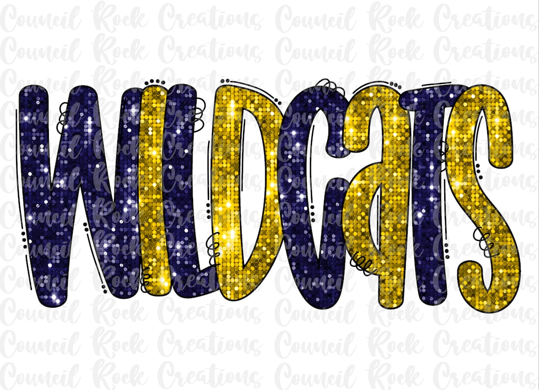 Wildcats PNG | Sequin Bling | School Spirit | Digital File ...