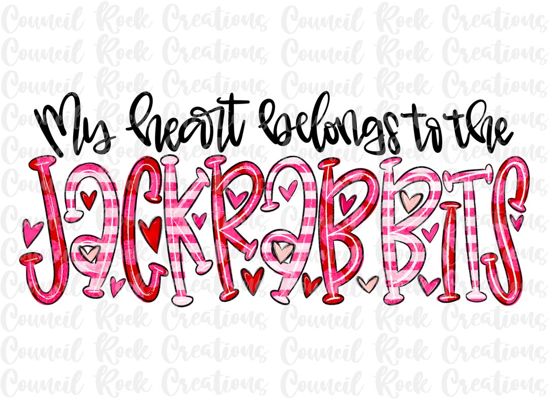 My Heart Belongs to the Jackrabbits PNG, Valentine Scribble, Hand ...
