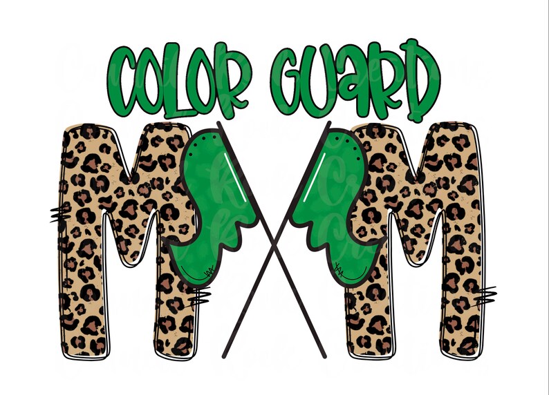 Color Guard Mom PNG Cheetah Print Doodle Letters Digital - Etsy