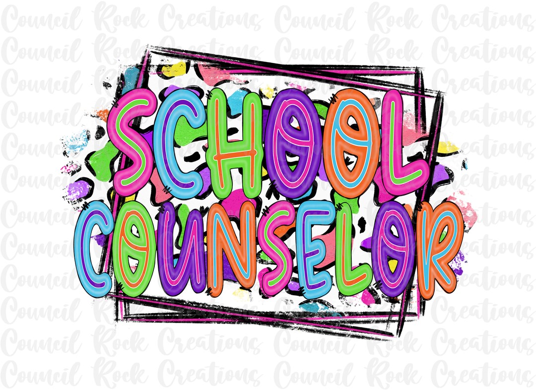 School Counselor PNG, Colorful Cheetah Print, Occupation, School ...