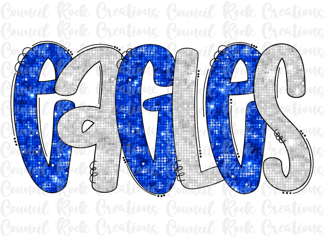 Eagles PNG | Sequin Glitter Bling Doodle Letters | School Spirit ...