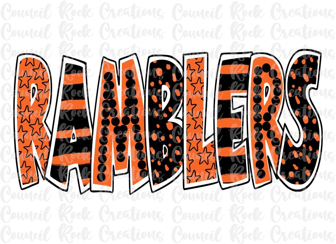 Ramblers Fun Mascot PNG, School Spirit, Team Spirit, Digital Gile ...