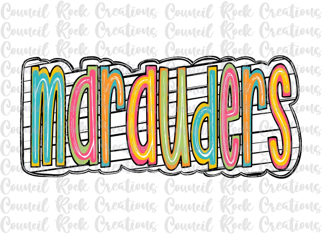 Marauders Png, Colorful, Black White Stripes, Mascot, School Spirit ...