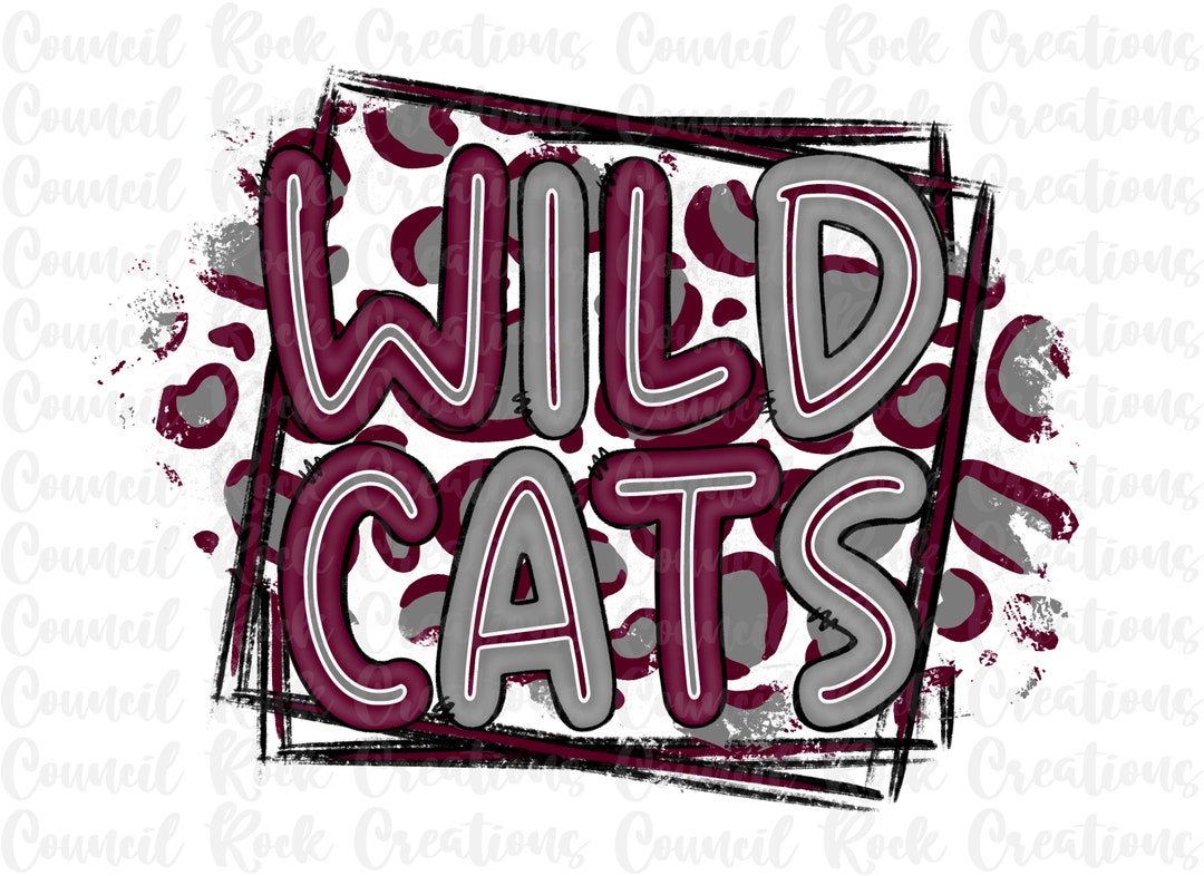 Wildcats PNG, Doodle Letters, Cheetah Splash Frame, School Spirit ...