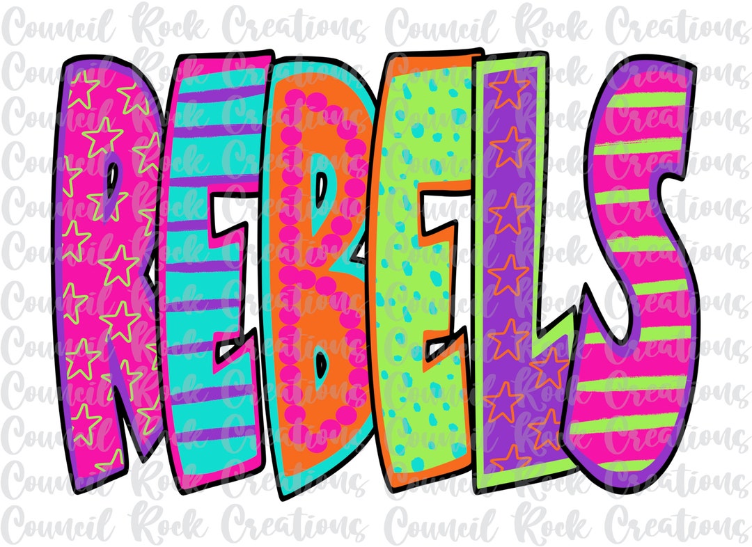 Rebels PNG, Colorful, School Spirit, Team Spirit, Digital File ...