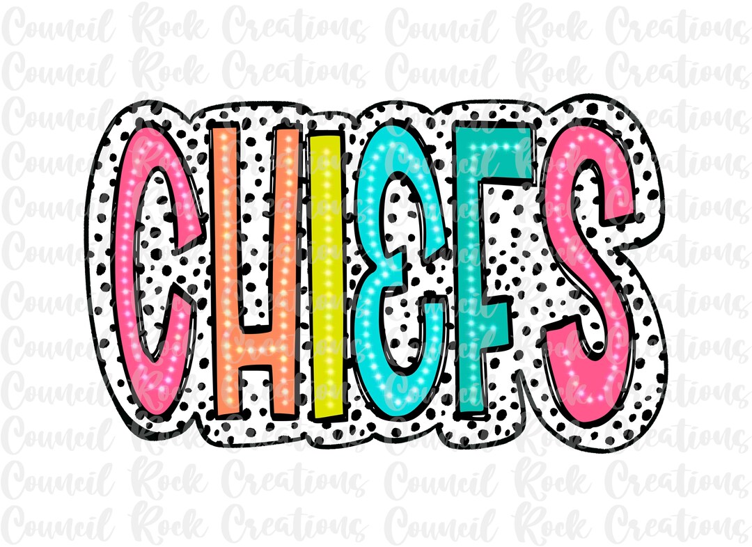 Chiefs PNG, Colorful, Dalmatian Dots, Mascot, School Spirit, Team ...