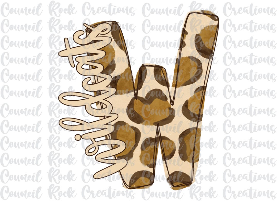 Wildcats PNG, Neutral Leopard Print, Hand Lettered, Mascot, School ...