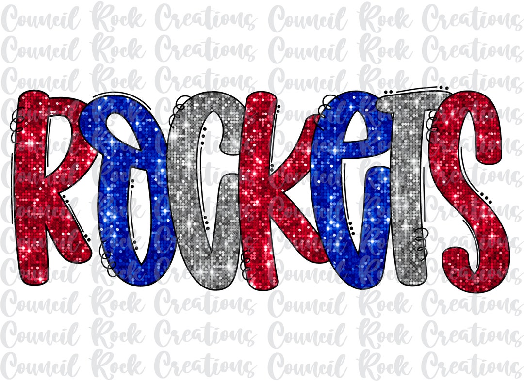 Rockets PNG | Sequin Bling | School Spirit | Digital File | Sublimation ...