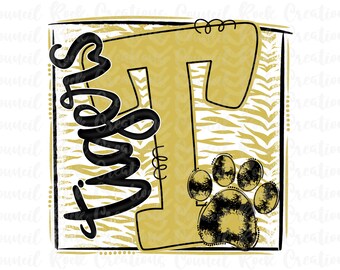 Wildcats PNG, Doodle Letter, Paw Print, Distressed Animal Print ...