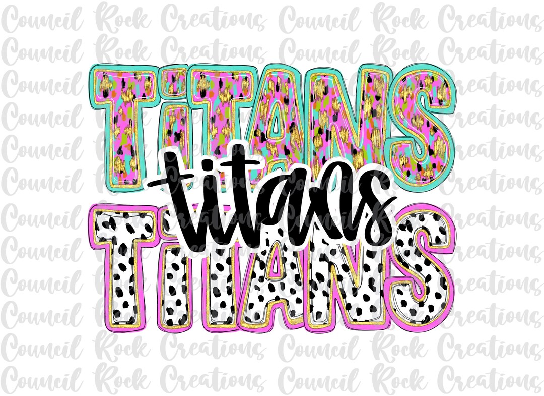 Titans Png, Bright Confetti Doodle Letters, Glitter, Dalmatian Dots ...