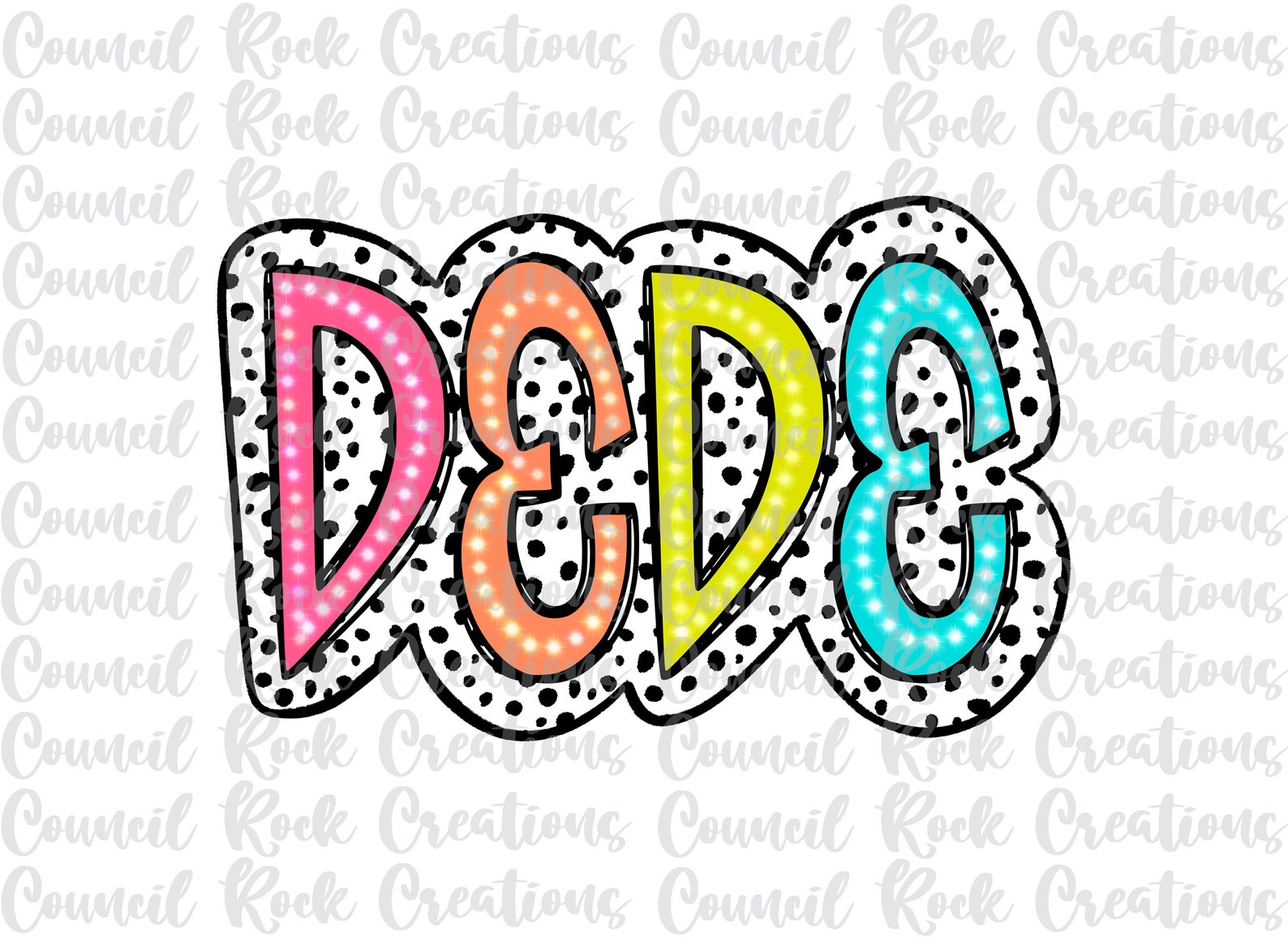 Dede PNG, Bright Doodle, Dalmatian Dots, Digital File, Sublimation ...