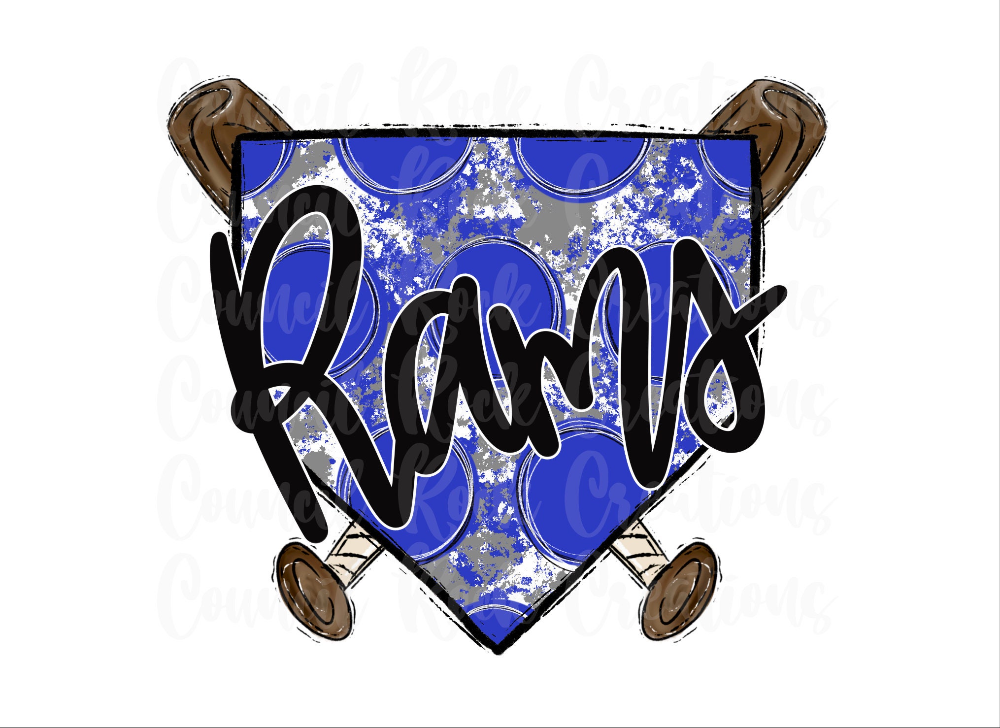 Rams PNG | Baseball Softball | Polka Dot Home Plate | Digital File ...