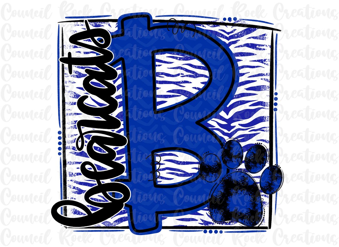 B Bearcats PNG, Animal Print, Doodle Letter, School Spirit, Digital ...