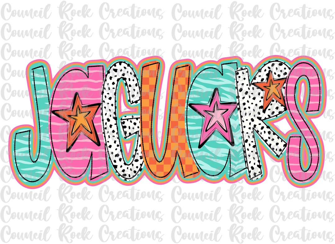 Jaguars Png, Colorful, Checkered, Zebra Print, Dalmatian Dots, Hand ...