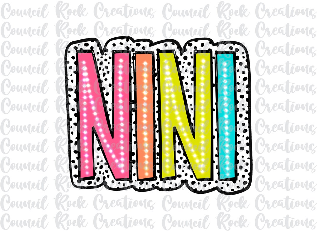 Nini PNG, Bright Doodle, Dalmatian Dots, Digital File, Sublimation ...