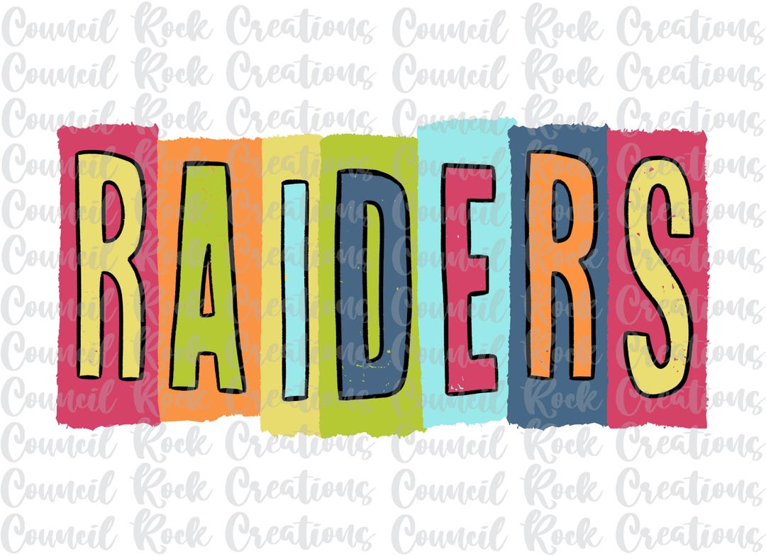 Raiders PNG, Colorful Stamp, School Spirit, Team Spirit, Digital File ...