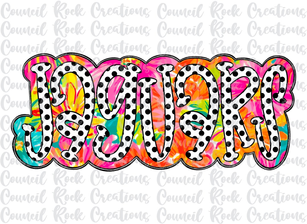 Jaguars Png, Polka Dot Doodle Letter, Bright Tropical Floral, Mascot ...