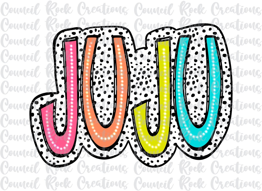 Juju PNG, Bright Doodle, Dalmatian Dots, Digital File, Sublimation ...