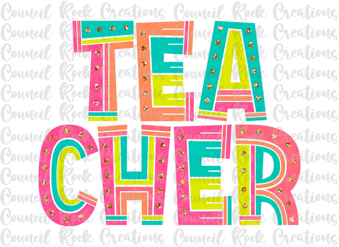 Teacher Png, Colorful, Glitter Dots, School, Occupation, Digital File ...