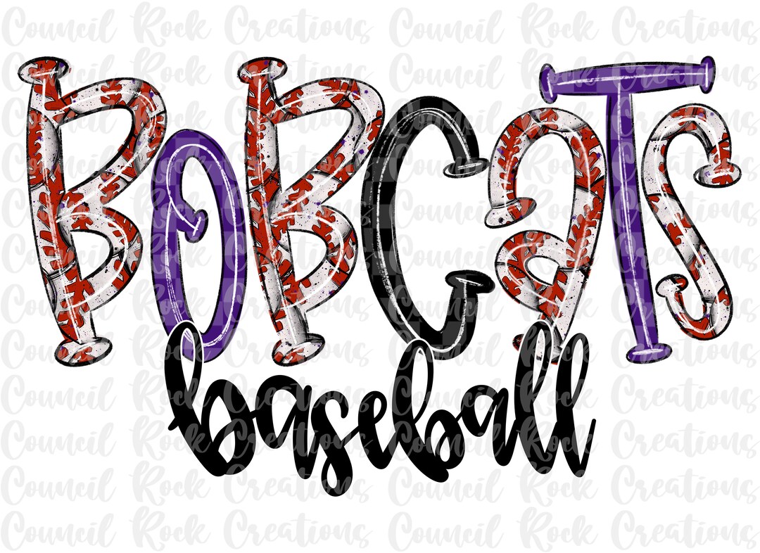 Bobcats PNG, Baseball Scribble, Hand Lettered, School Spirit, Team ...