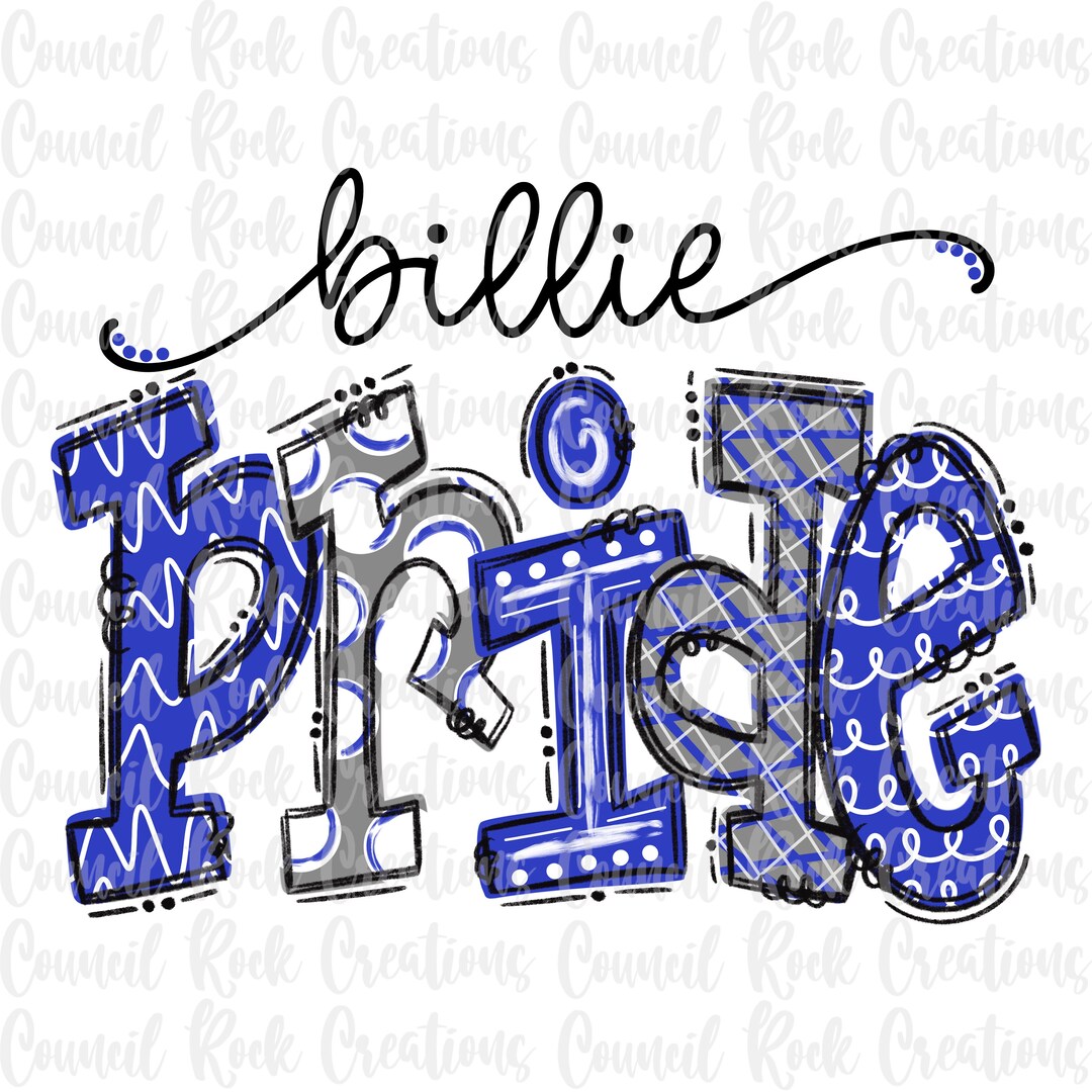 Billie Pride PNG | Doodle Letters | Digital File | Sublimation Download ...