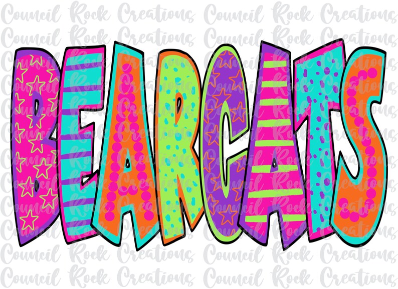 Bearcats PNG, Colorful, School Spirit, Team Spirit, Digital File ...