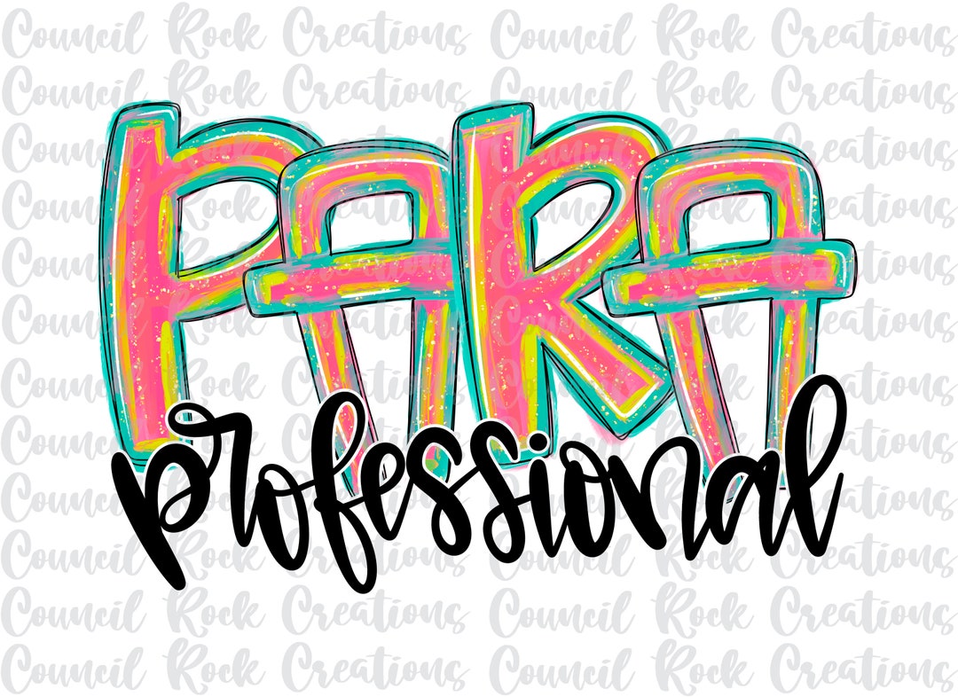 Paraprofessional PNG, Colorful Smeary Paint, Hand Lettered, School ...