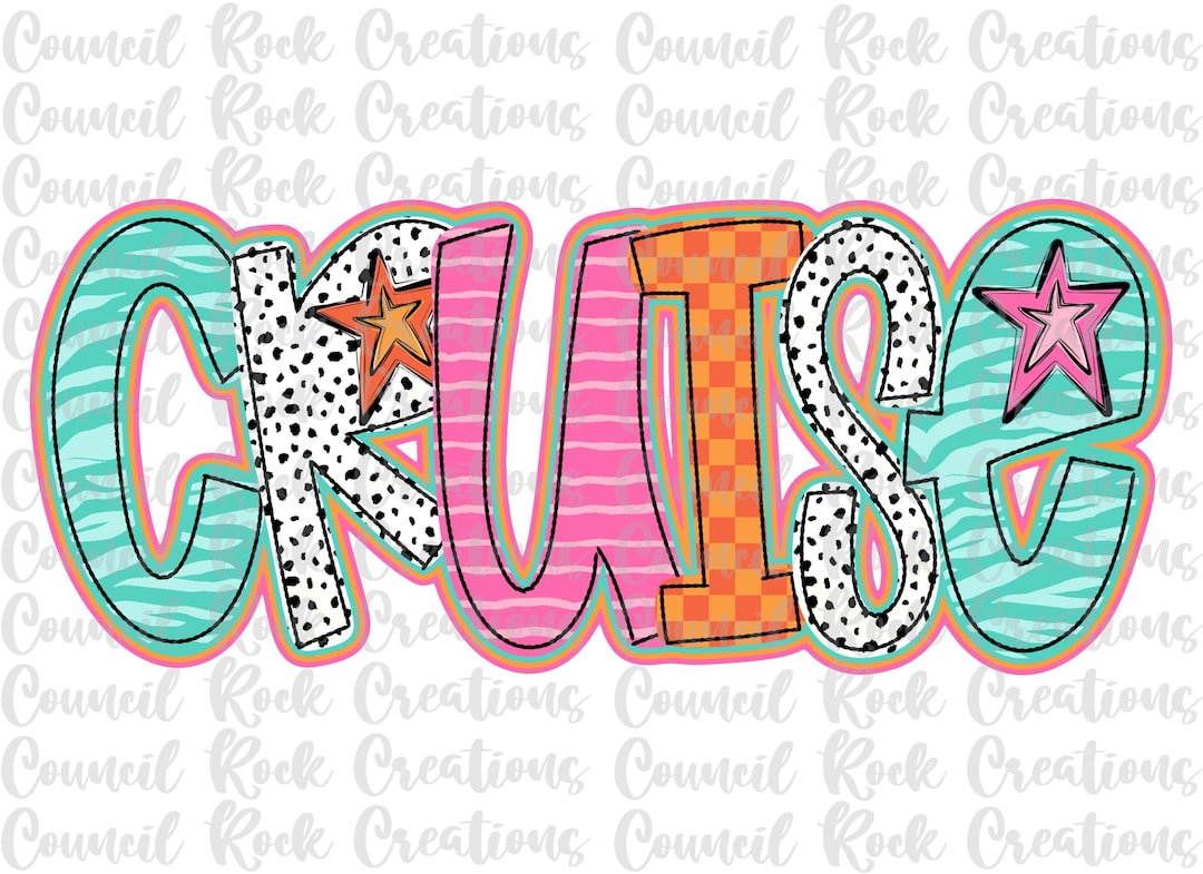 Cruise Png, Colorful, Checkered, Zebra Print, Dalmatian Dots, Hand ...