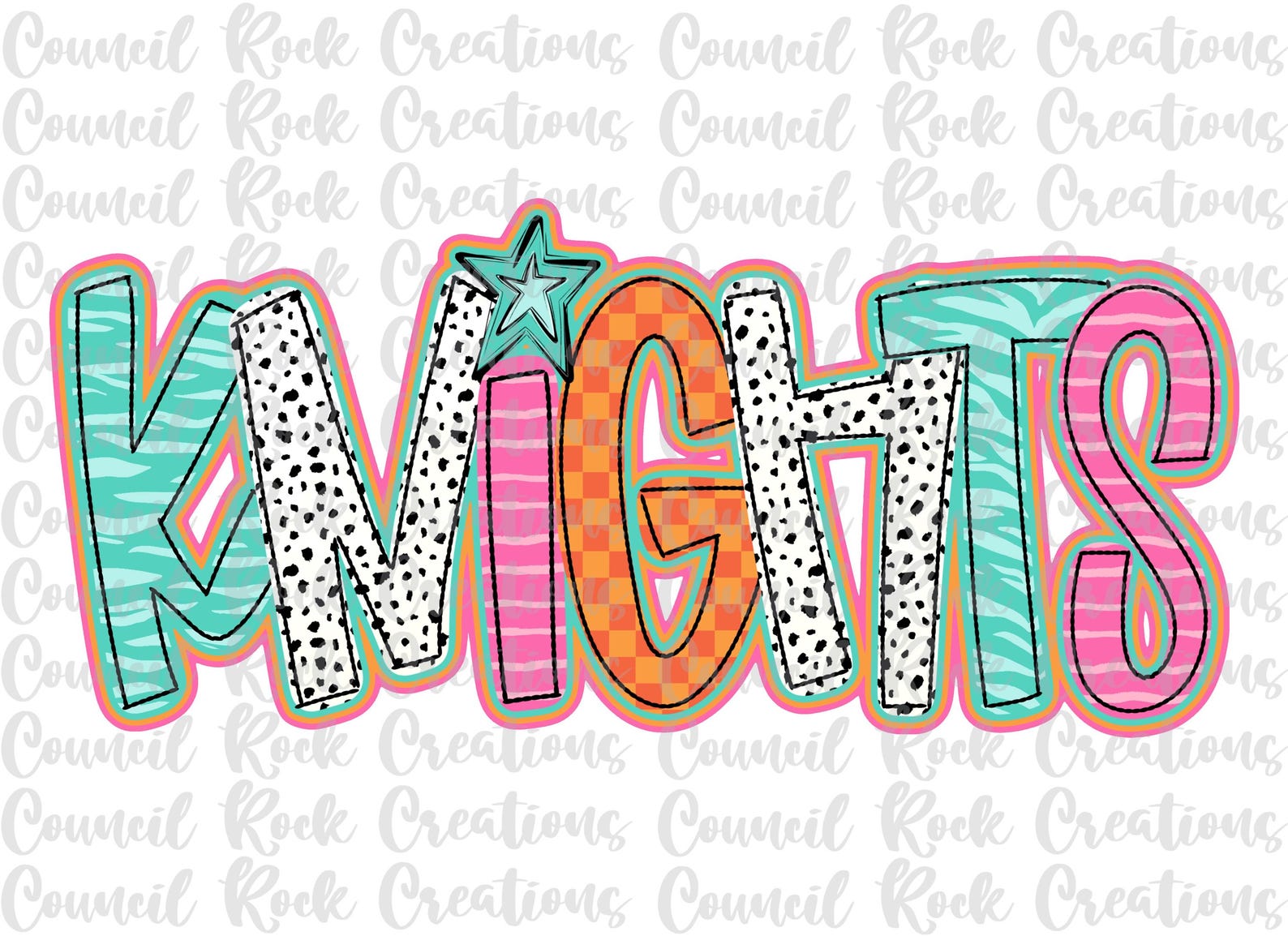 Knights Png, Colorful, Checkered, Zebra Print, Dalmatian Dots, Hand ...