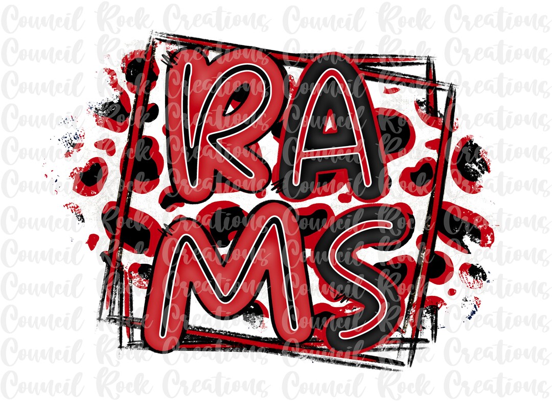 Rams PNG, Doodle Letters, Cheetah Splash Frame, School Spirit, Digital ...