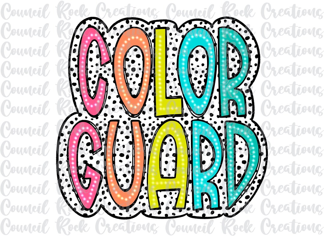 Color Guard PNG, Colorful, Dalmatian Dots, Mascot, School Spirit, Team ...