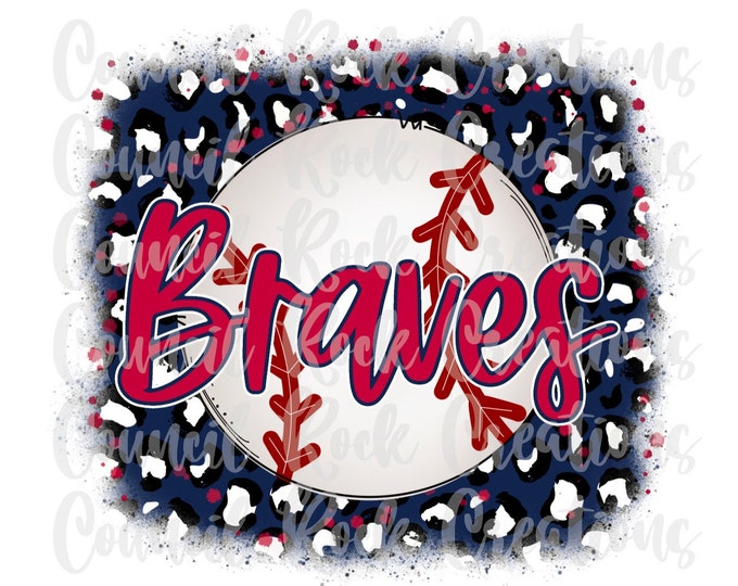 Baseball PNG | Blue Cheetah Print Background | Digital File ...