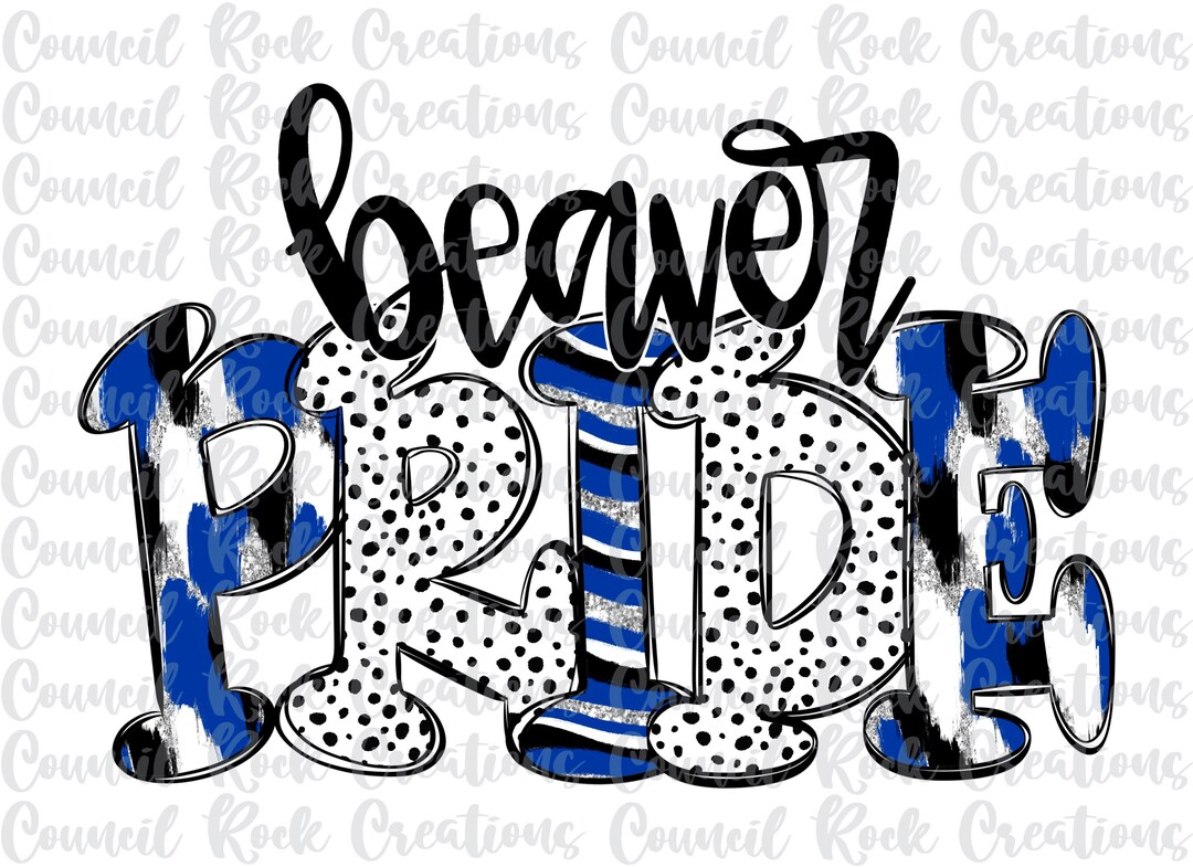 Beaver Pride PNG, Brush Strokes, Glitter, Dalmatian Dots, Doodle ...