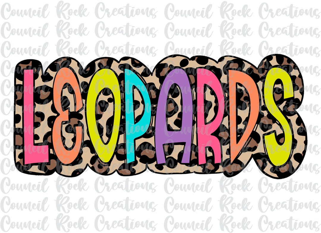 Leopards PNG, Colorful, Leopard Print, Mascot, School Spirit, Team ...