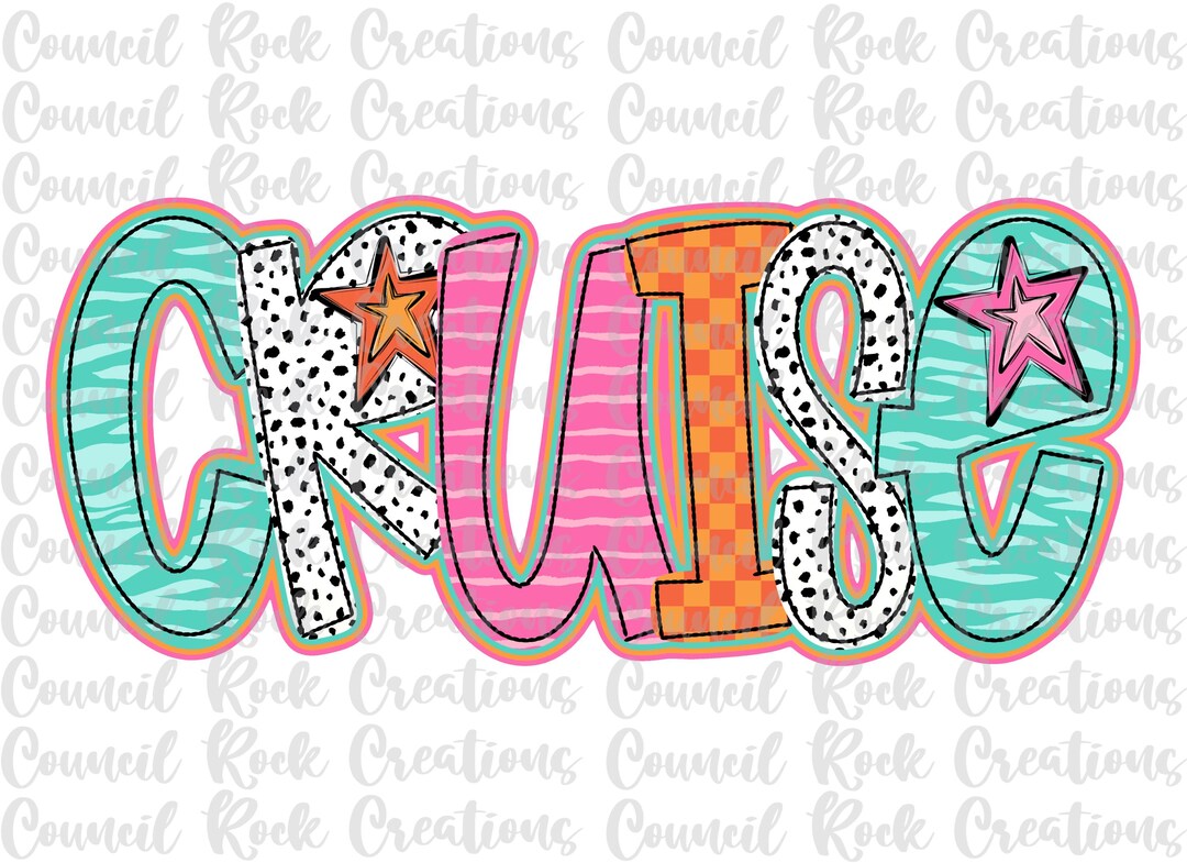 Cruise Png, Colorful, Checkered, Zebra Print, Dalmatian Dots, Hand ...