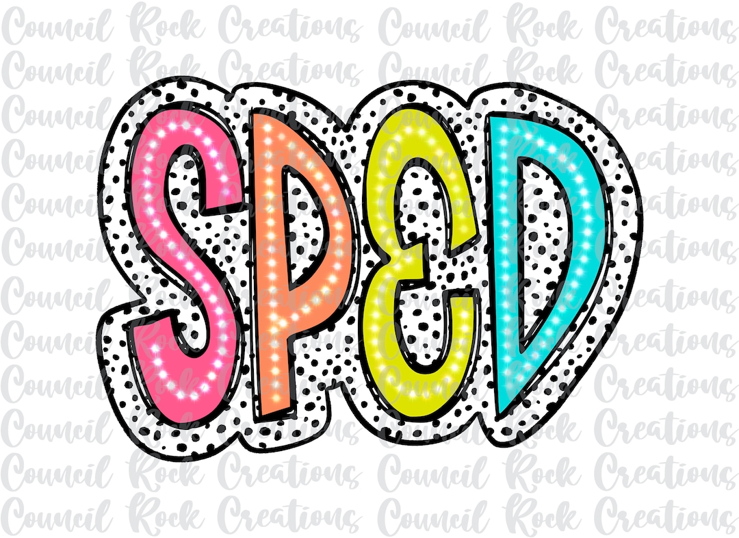 SPED PNG, Colorful, Dalmatian Dots, Mascot, School Spirit, Team Spirit ...