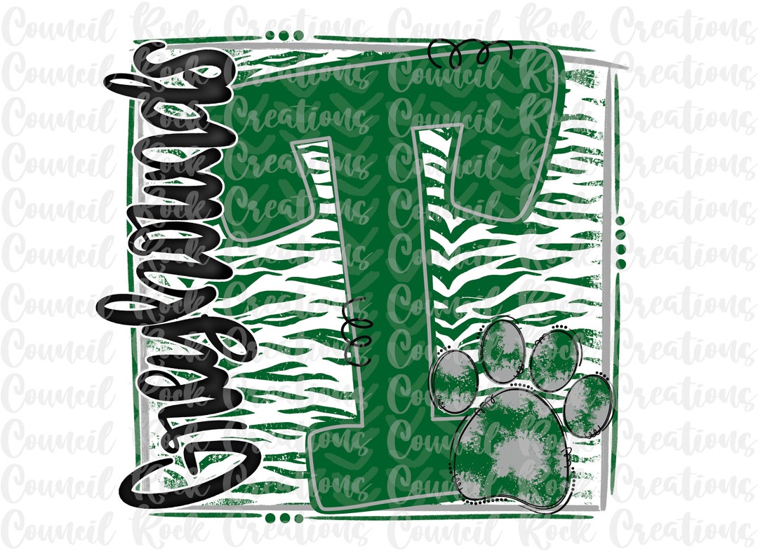T Greyhounds PNG, Tiger Paw, Animal Print, Doodle Letter, School Spirit ...