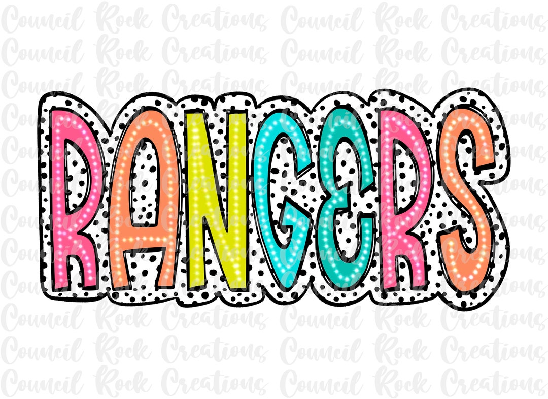 Rangers PNG, Colorful, Dalmatian Dots, Mascot, School Spirit, Team ...
