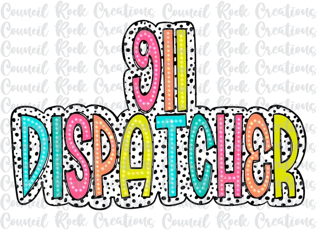 911 Dispatcher PNG, Colorful, Dalmatian Dots, Medical, Occupation ...