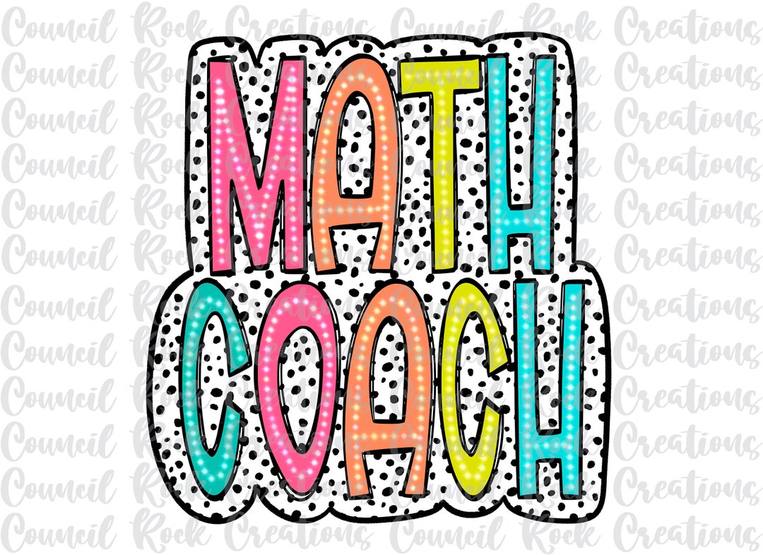 Math Coach PNG, Colorful, Dalmatian Dots, Mascot, School Spirit, Team ...
