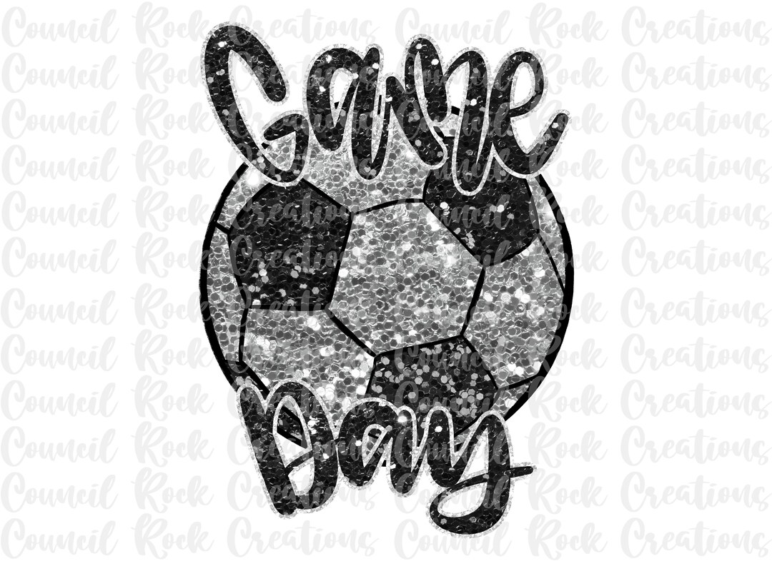 Game Day Glitter Bling Soccer PNG, School Spirit, Mascot, Digital File ...