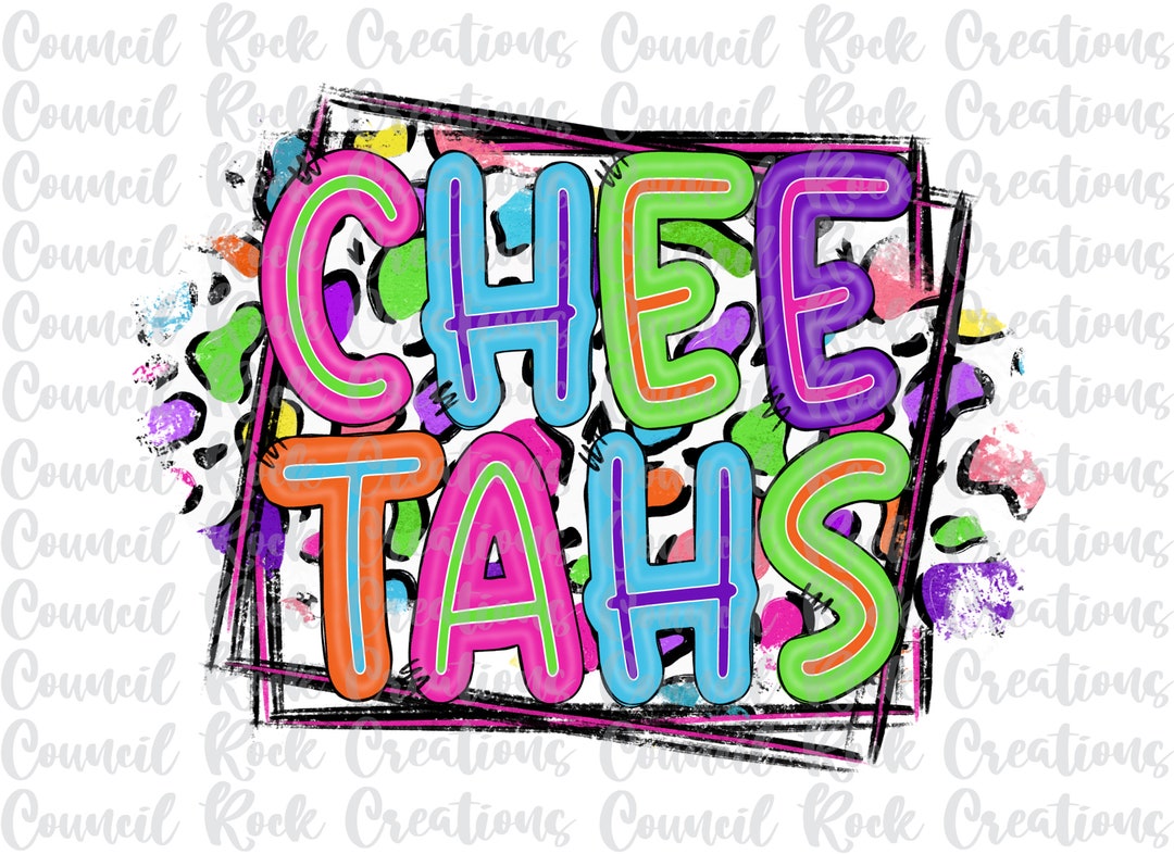 Cheetahs PNG, Colorful Cheetah Print, School Spirit, Team Spirit ...